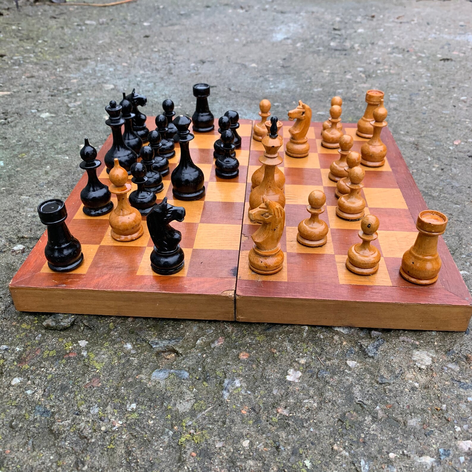 Vintage Chess Old Wooden Chess Soviet Board Game Logic - Etsy