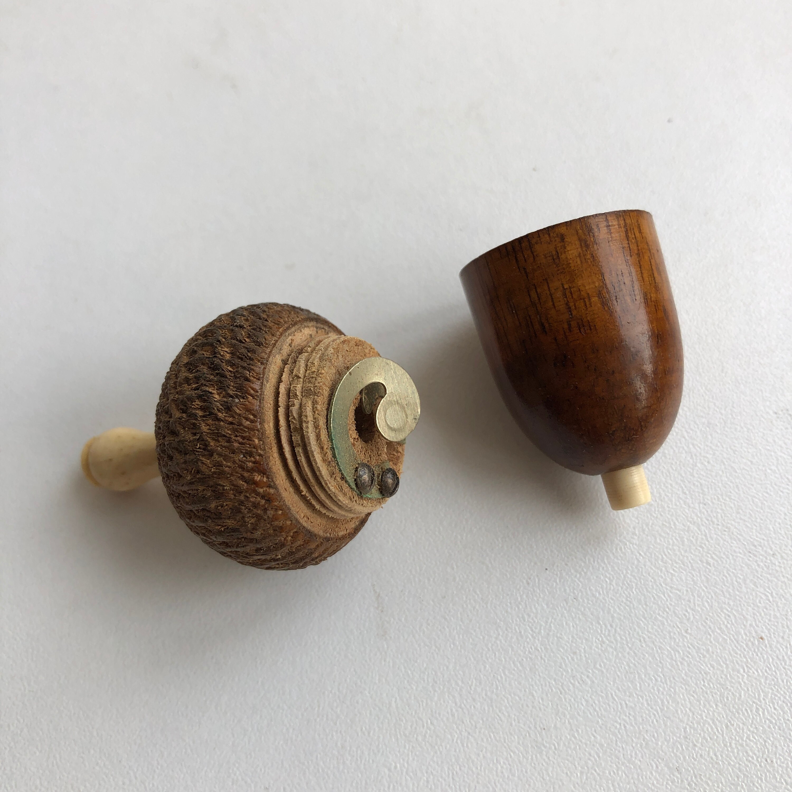 Antique Electric Switch Acorn Bell Button Wooden Electric Button