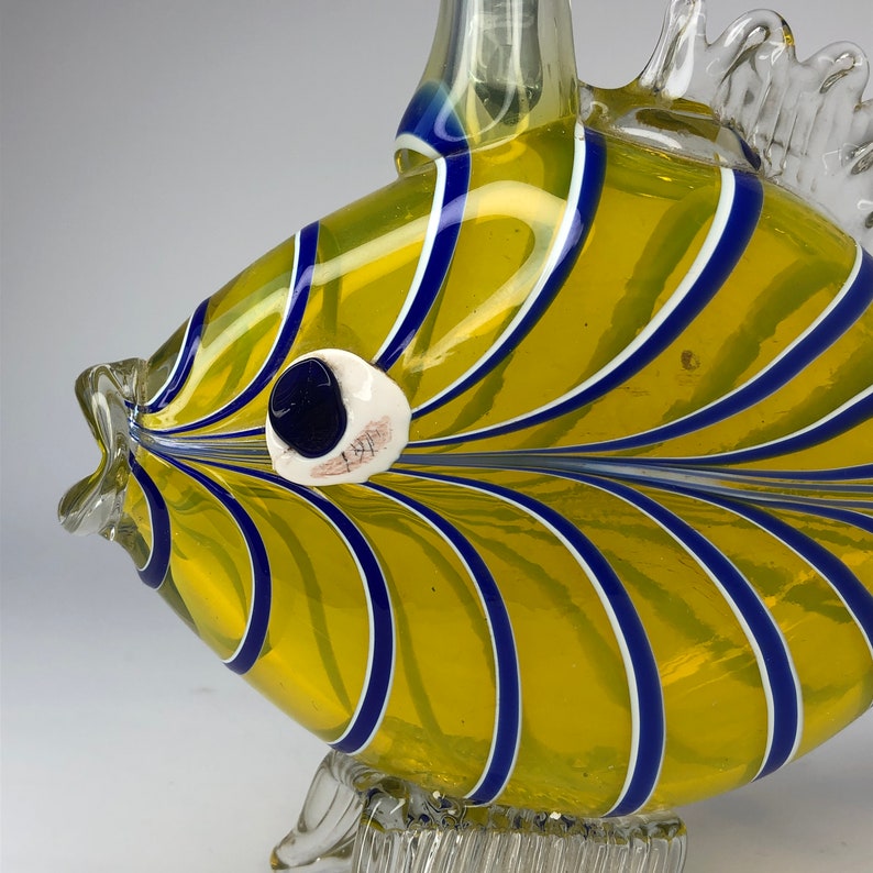 Vintage Glass Fish Fish Decanter Decorative Colored Fish - Etsy