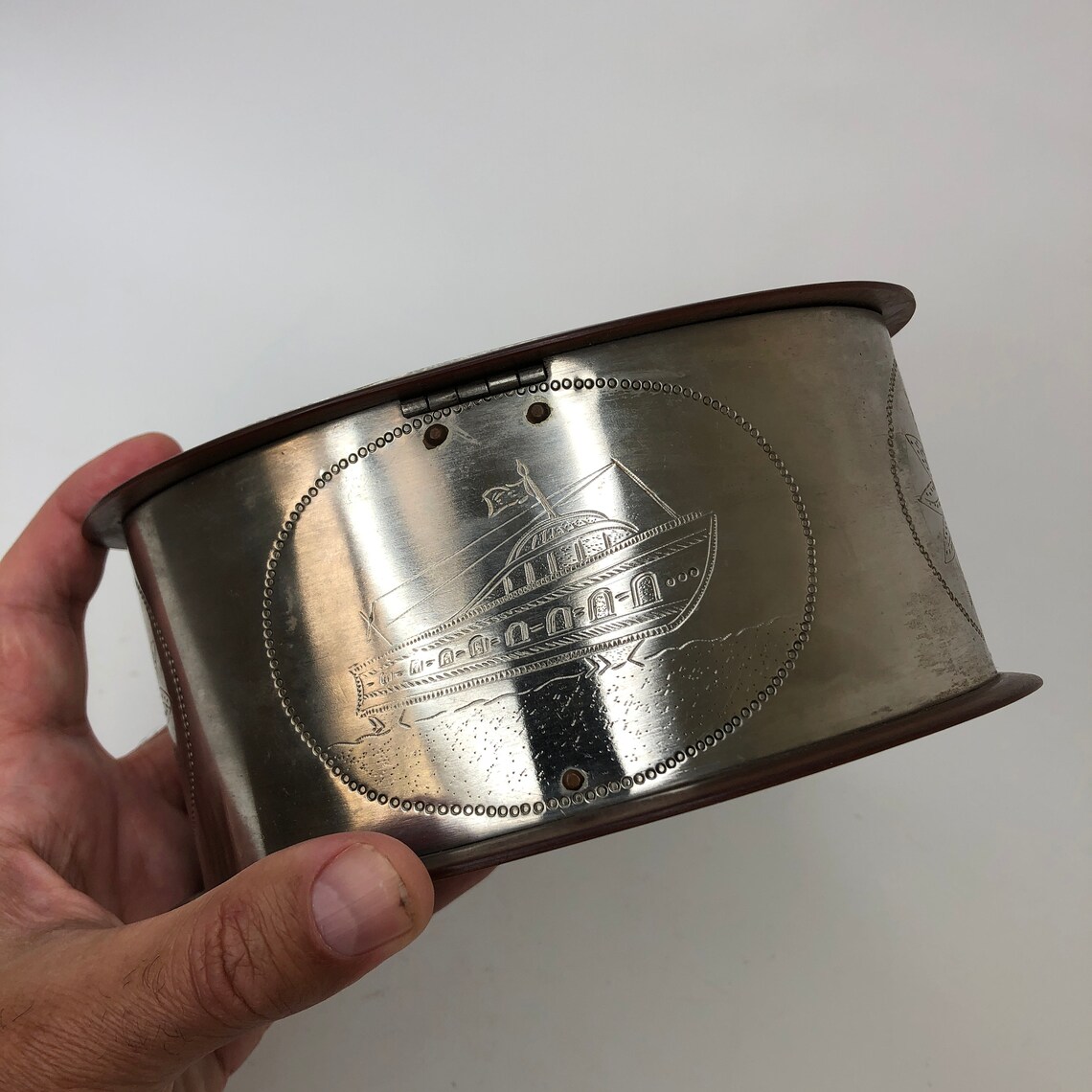 Vintage Jewelry Box Soviet Jewelry Box Handmade Oval - Etsy