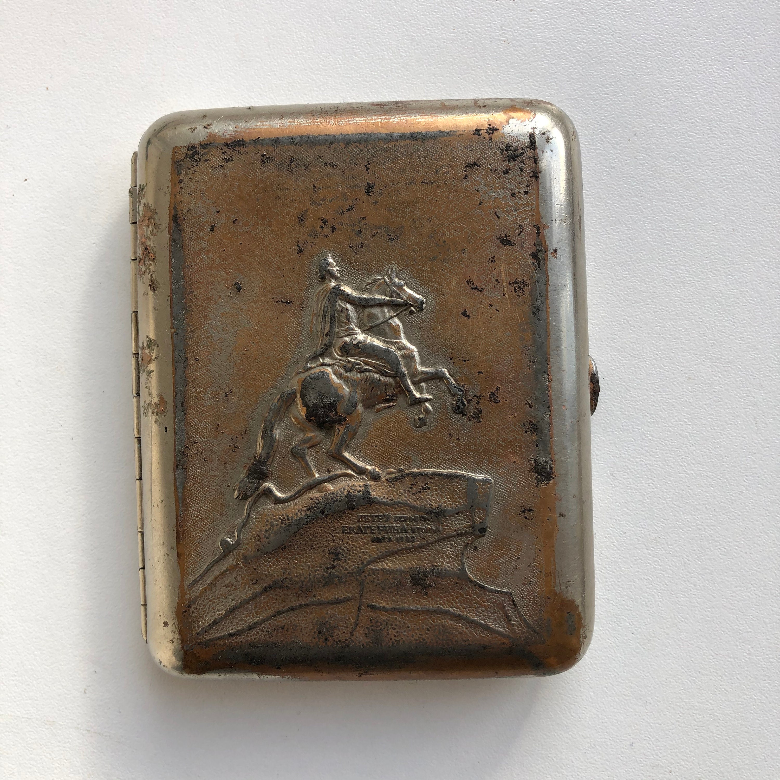 Vintage Cigarette Case With the Image of "peter 1", Soviet Cigarette ...