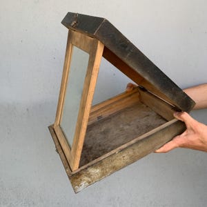 Vintage Shaving Box, Wooden Box With Mirror, Travel Shaving Box, Old ...