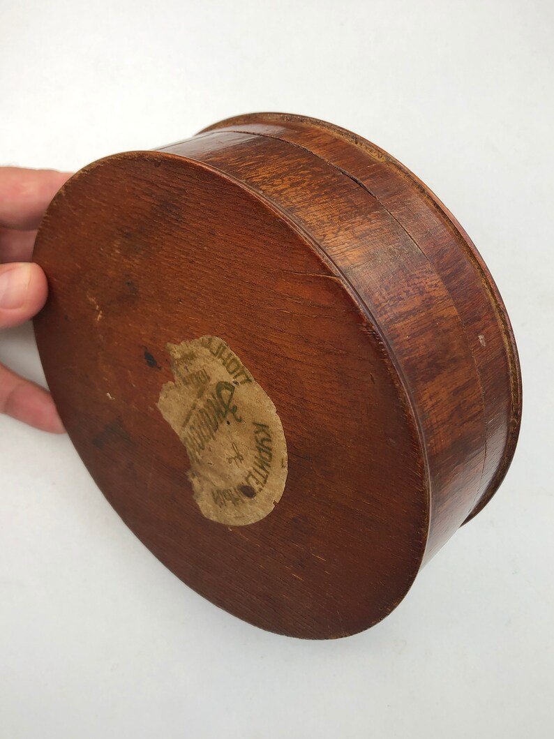 Vintage Tobacco Box Wooden Box Round Box Rare Box - Etsy