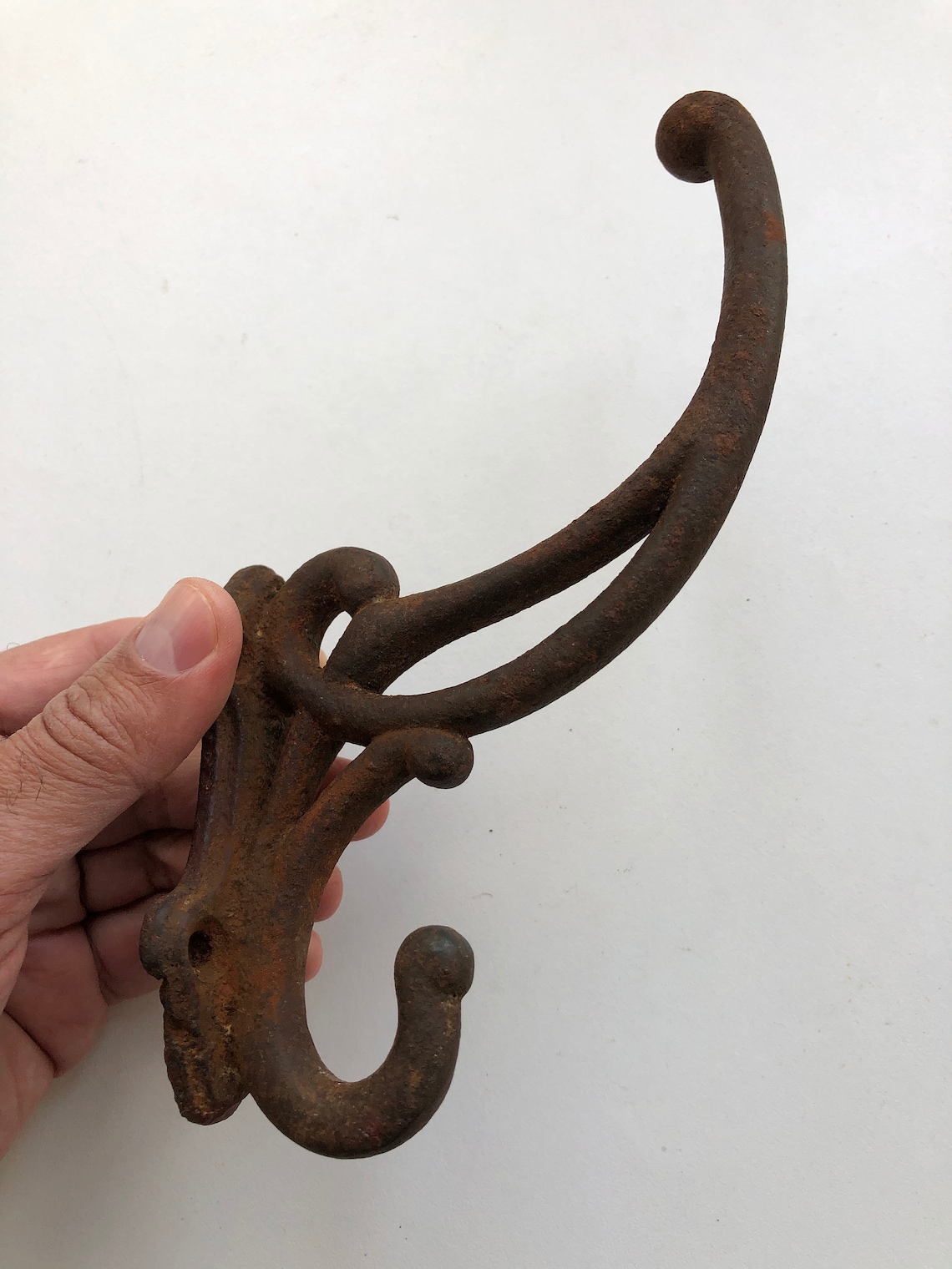 Gran gancho antiguo percha de pared para abrigos sombreros - Etsy España