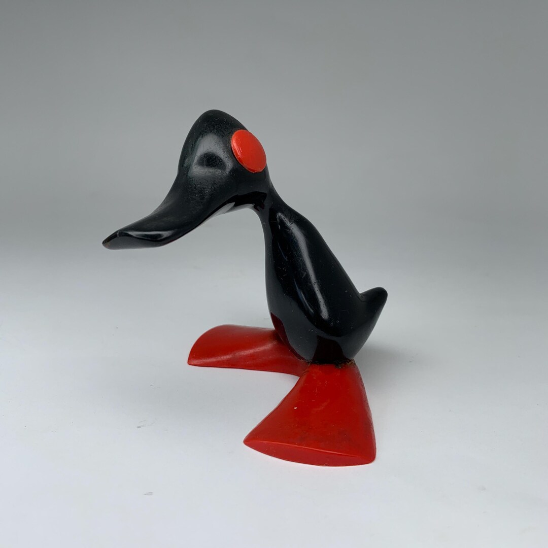 Vintage Duck Figurine, Soviet Plastic Figurine, Rare Statuette ...