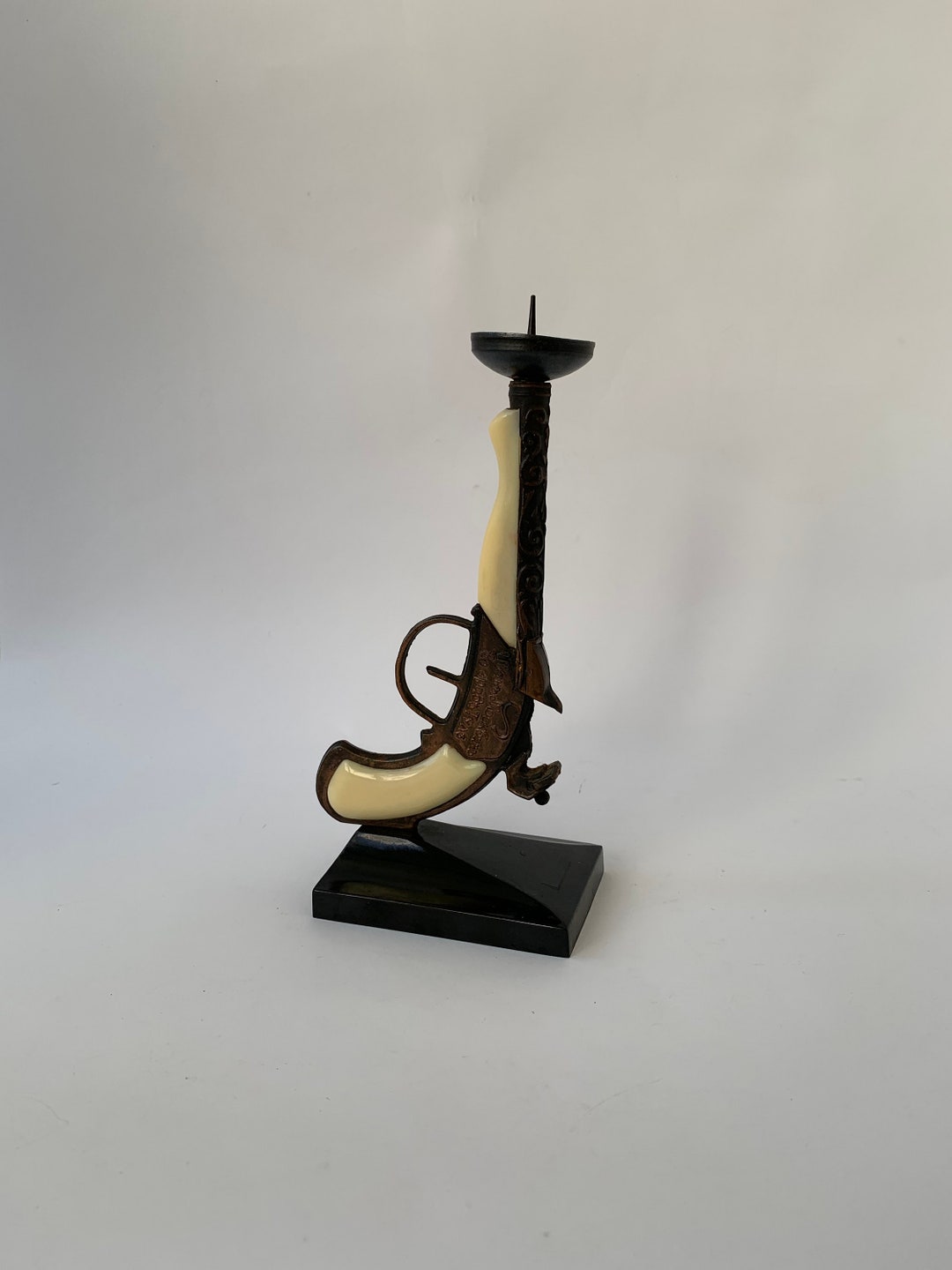 Vintage Candlestick "pistol", Soviet Candle Holder, Christmas Candles ...