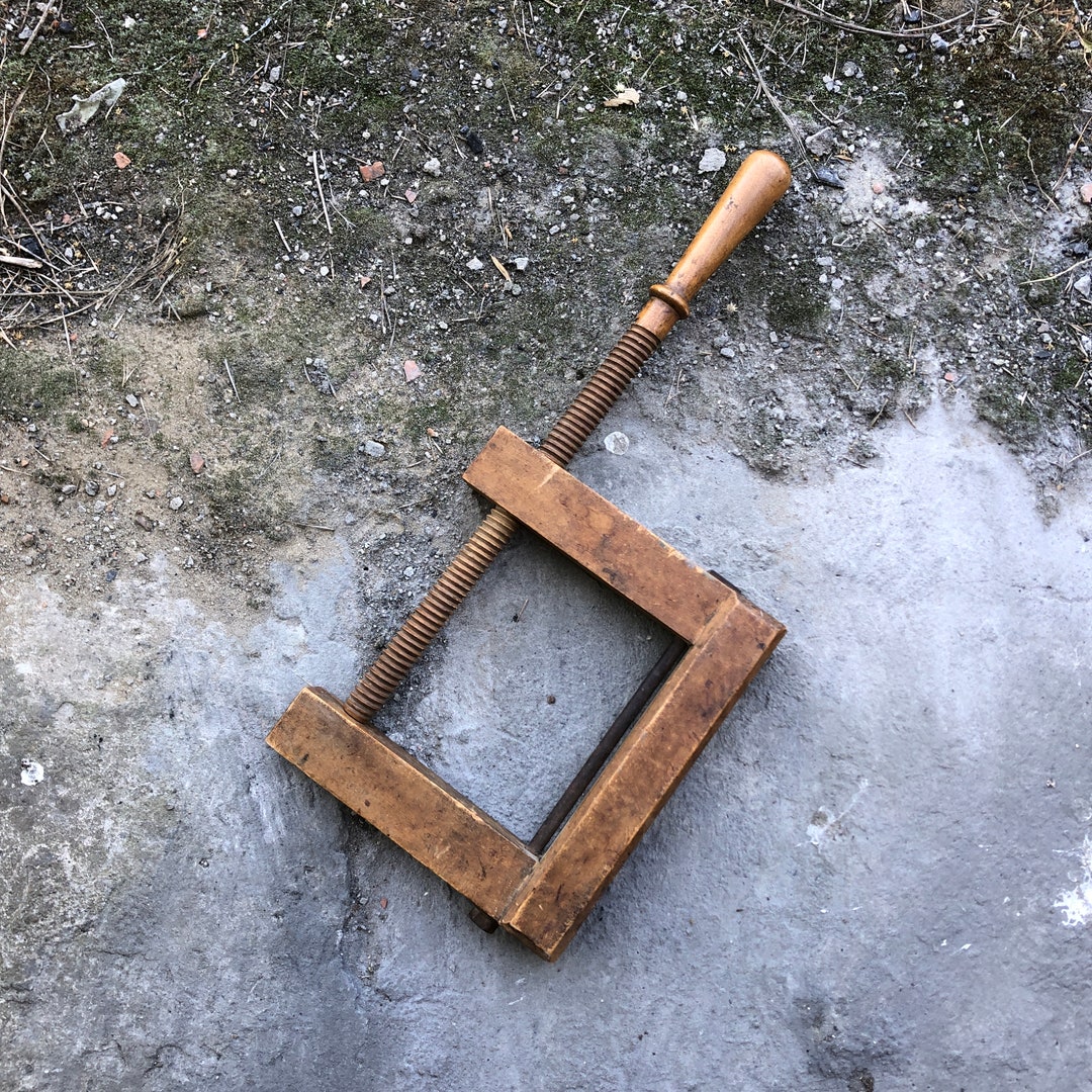 Antique Carpenter's Clamp, Large Clamp, Wood Screw Clamp, Carpentry ...
