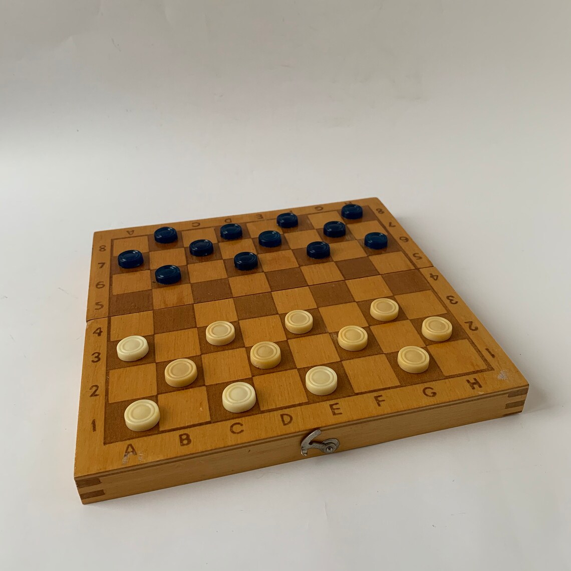 Vintage Miniature Checkers Rare Plastic Checkers Wooden - Etsy