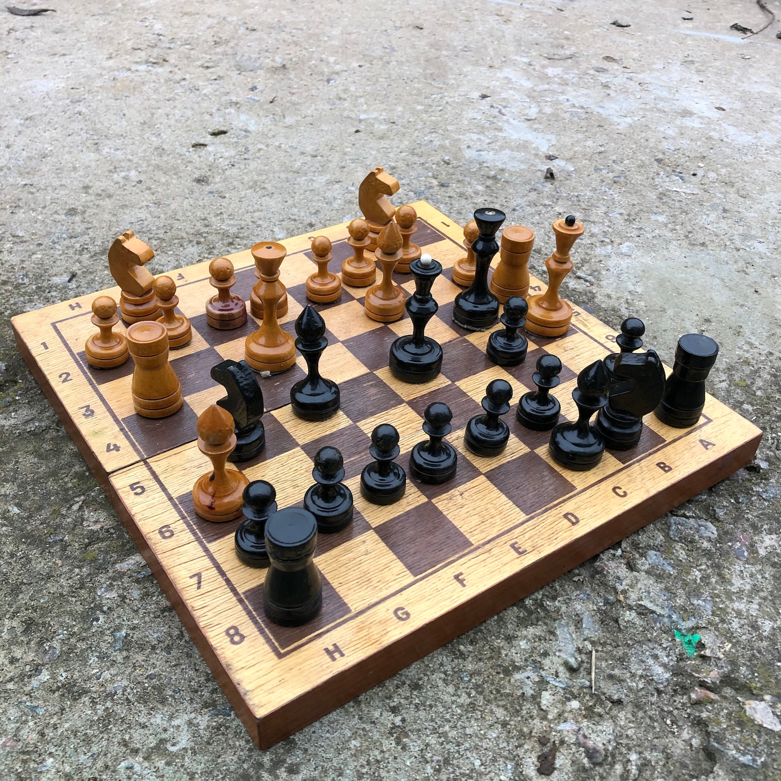 Soviet Wooden Chess Vintage Chess USSR Chess Board 30x30cm - Etsy