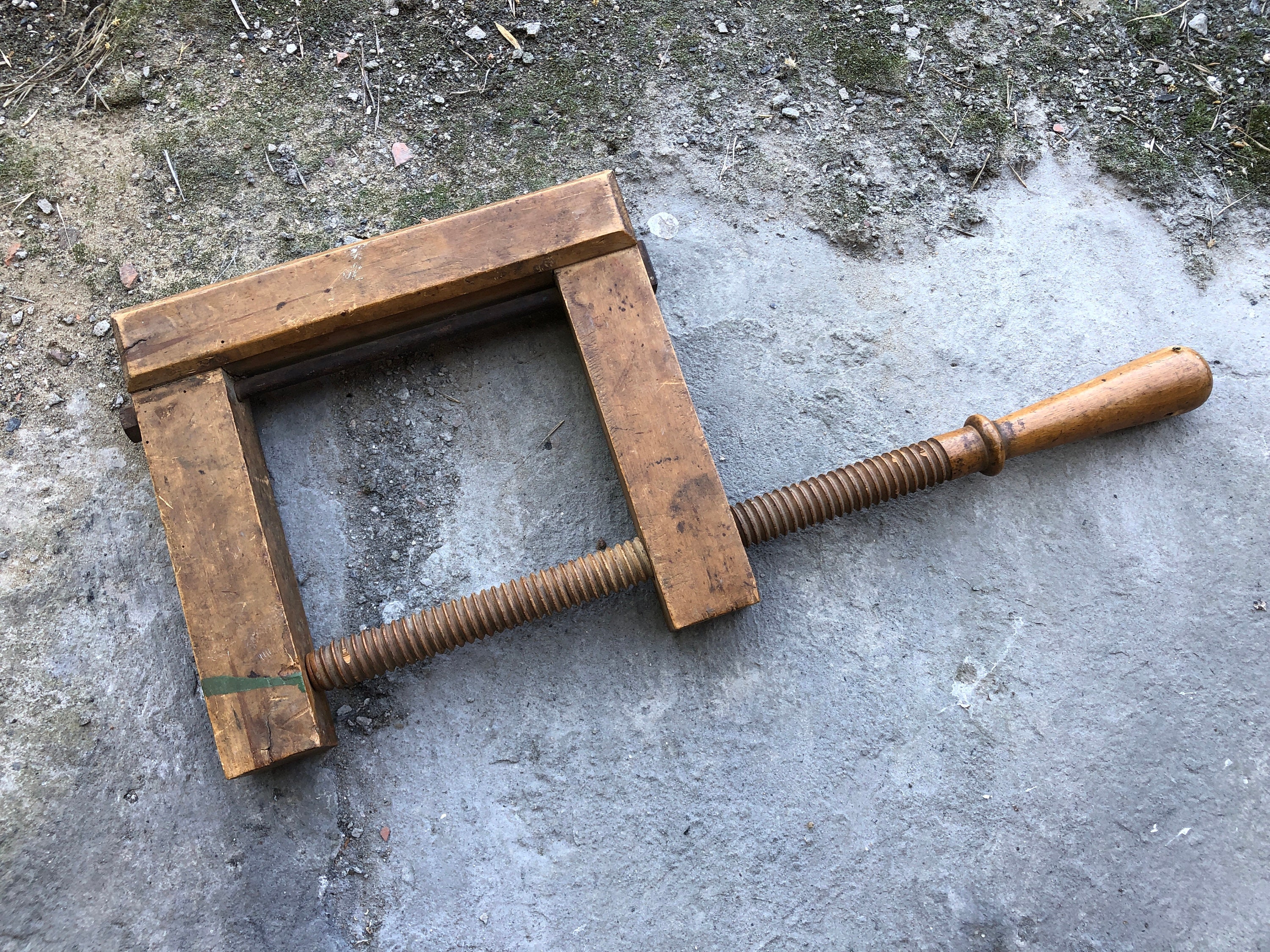 Vintage Carpenter's Clamp, Large Clamp, Wood Screw Clamp, Carpentry ...