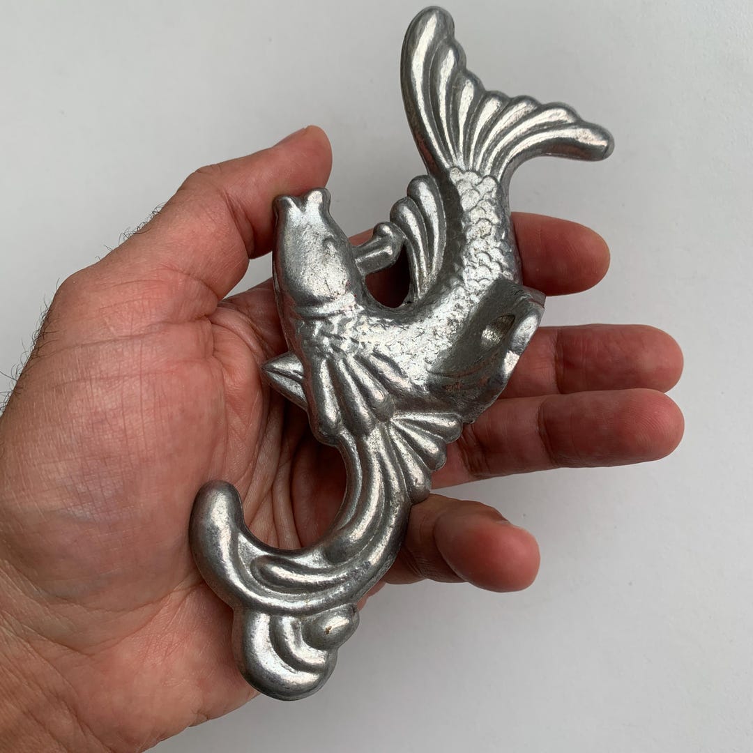 Vintage Hook Hanger, Fish Hanger, Wall Hanger, Decorative Hanger, Metal ...