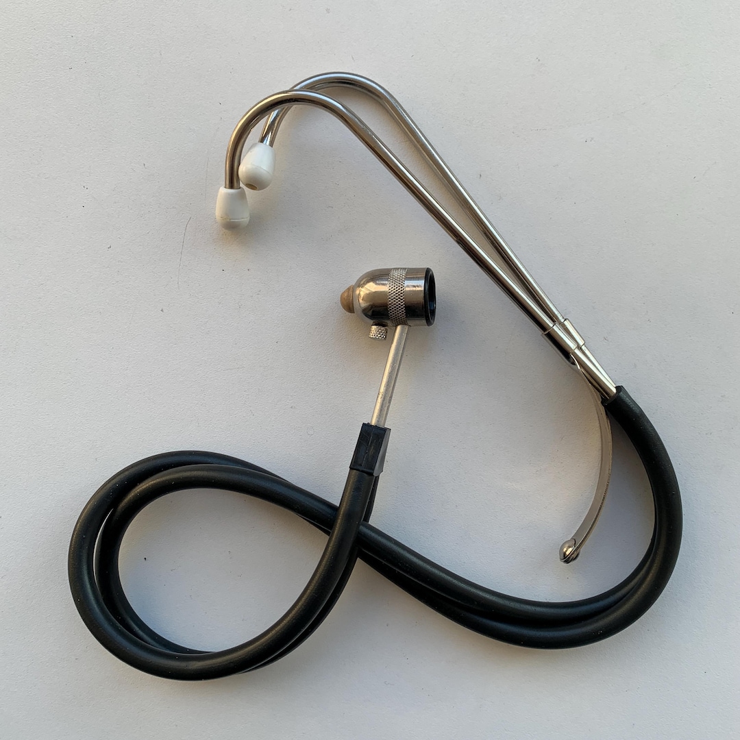 Vintage Medical Instrument, Children's Stethoscope, Neurological Hammer ...