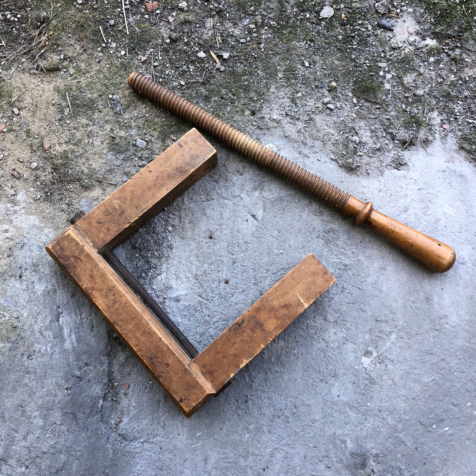 Vintage Carpenter's Clamp, Large Clamp, Wood Screw Clamp, Carpentry ...