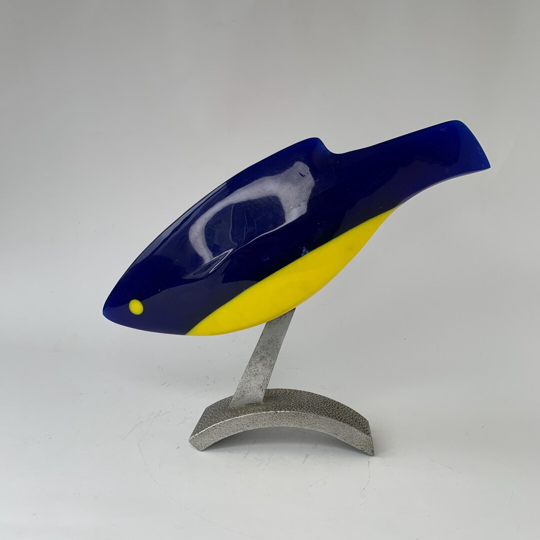 Vintage Fish Decor, Large Plastic Fish, Art Deco Tabletop Sculpture ...