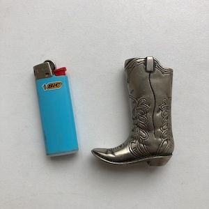Vintage Lighter Case, Cowboy Boot, Lighter Metal Case, Pocket Lighter ...