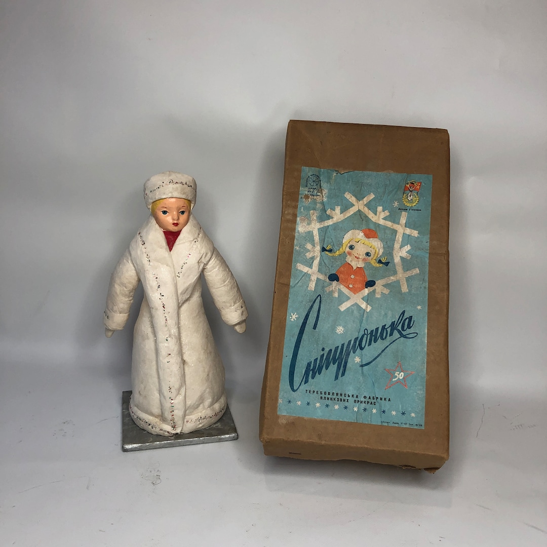 Vintage Snow Maiden Doll, Snegurochka, Cotton Doll, Rare Doll, Soviet ...