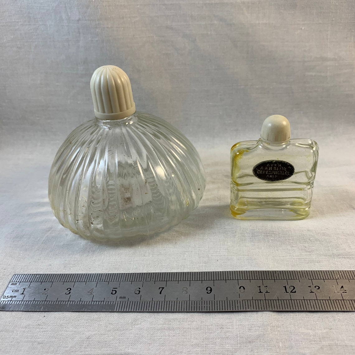 Vintage Perfume Bottles,clear Glass, Soviet Perfumes,old Glass, USSR ...