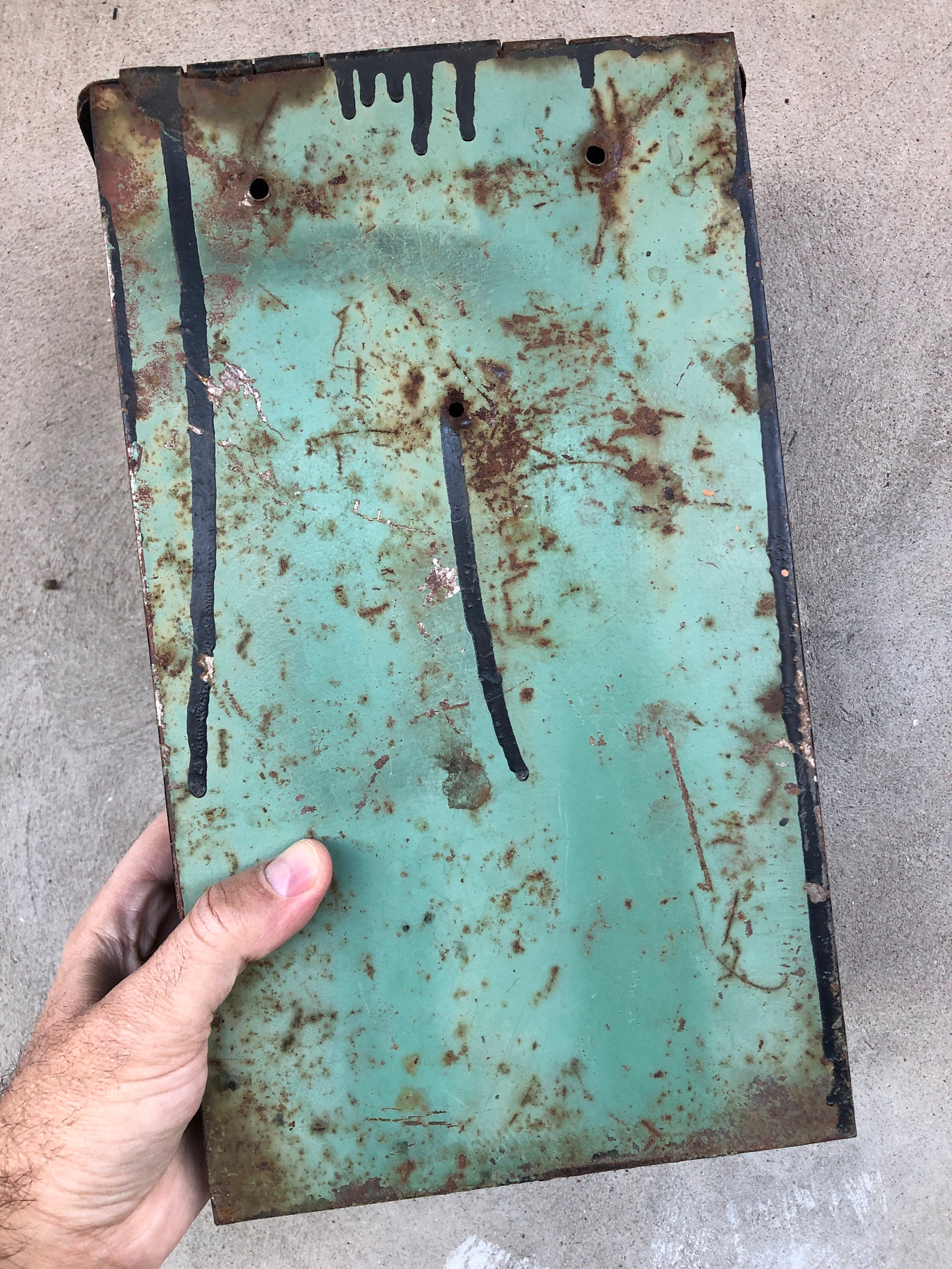 Letter Box, Vintage Wall Mounted Letter & Newspaper Box, Old Box, Metal ...