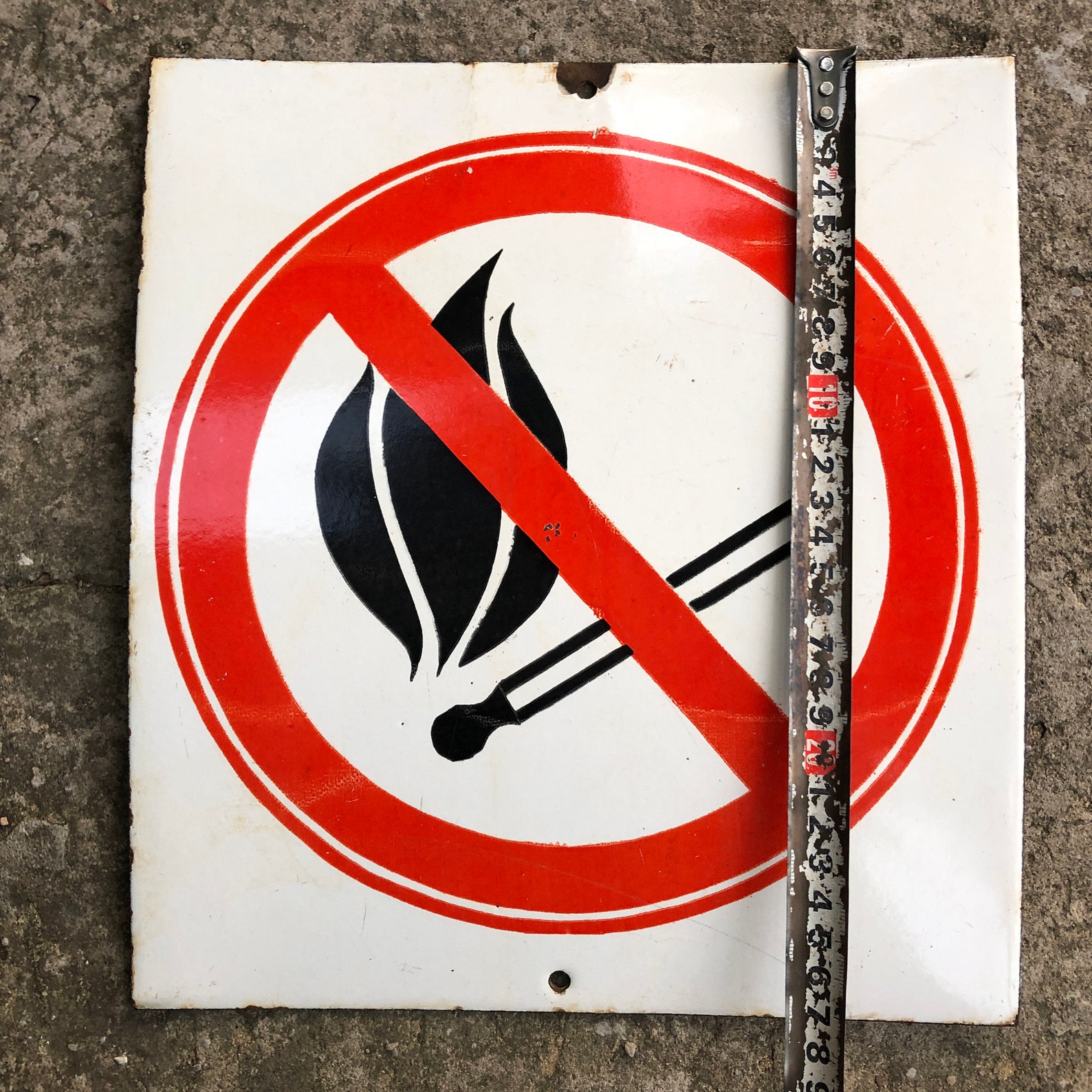 Vintage Enamel Sign, Flammable, Soviet Sign, Warning Sign, Industrial ...