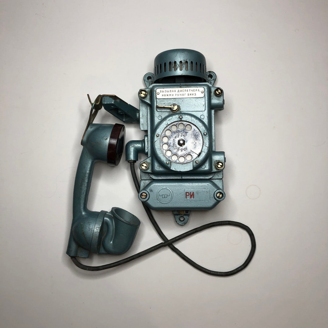 Vintage Bunker Phone, Soviet Wall Phone, Rare Phone, Rotary Phone ...