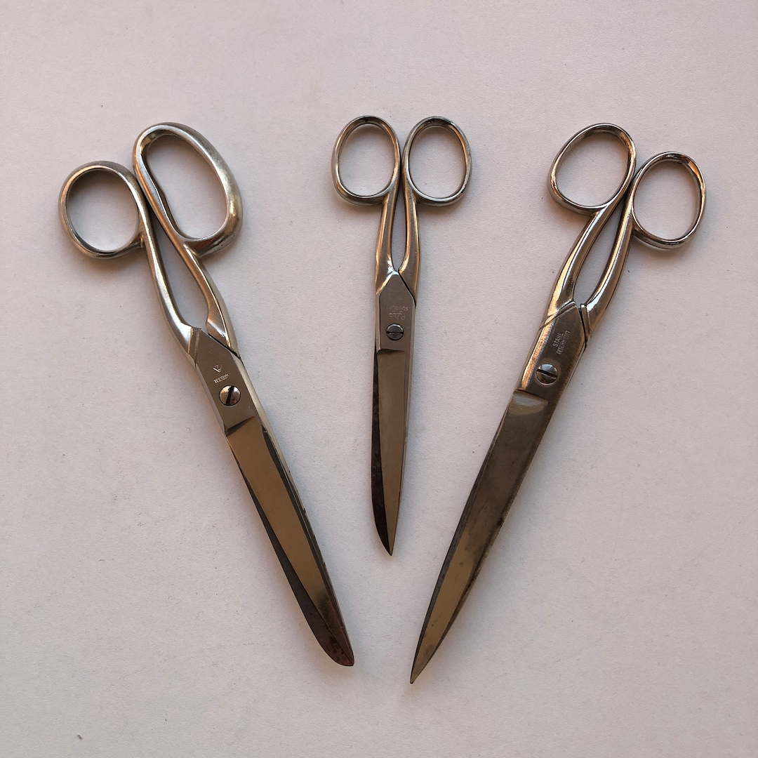 Vintage Scissors, Set of Three Scissors, Craft Scissors, Tailor's ...