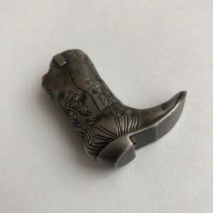 Vintage Lighter Case, Cowboy Boot, Lighter Metal Case, Pocket Lighter ...