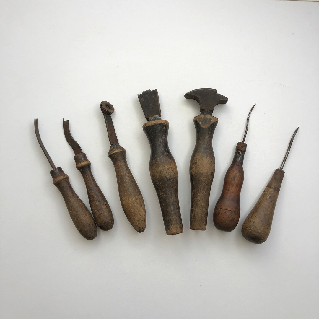 Vintage Tool Set, Shoemaker Tools, Shoe Irons, Craft Tools, Shoe Repair ...