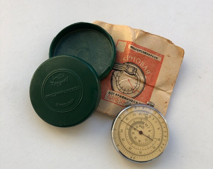 Vintage Calculating Ruler, Circular Ruler KL-1, Calculating Device ...