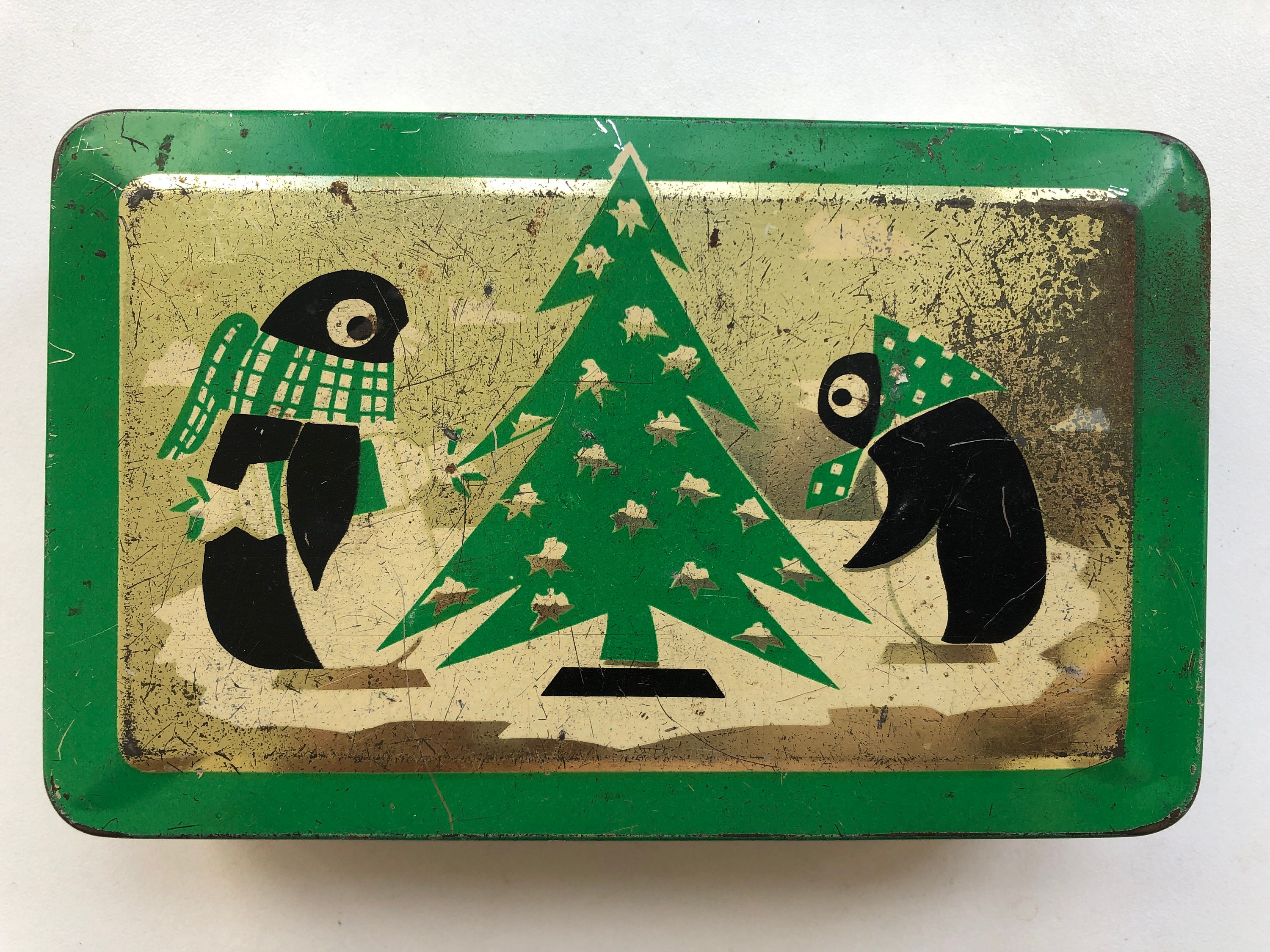 Vintage Tin Box, Penguins, Soviet Candy Tin, Collection Box, Old ...