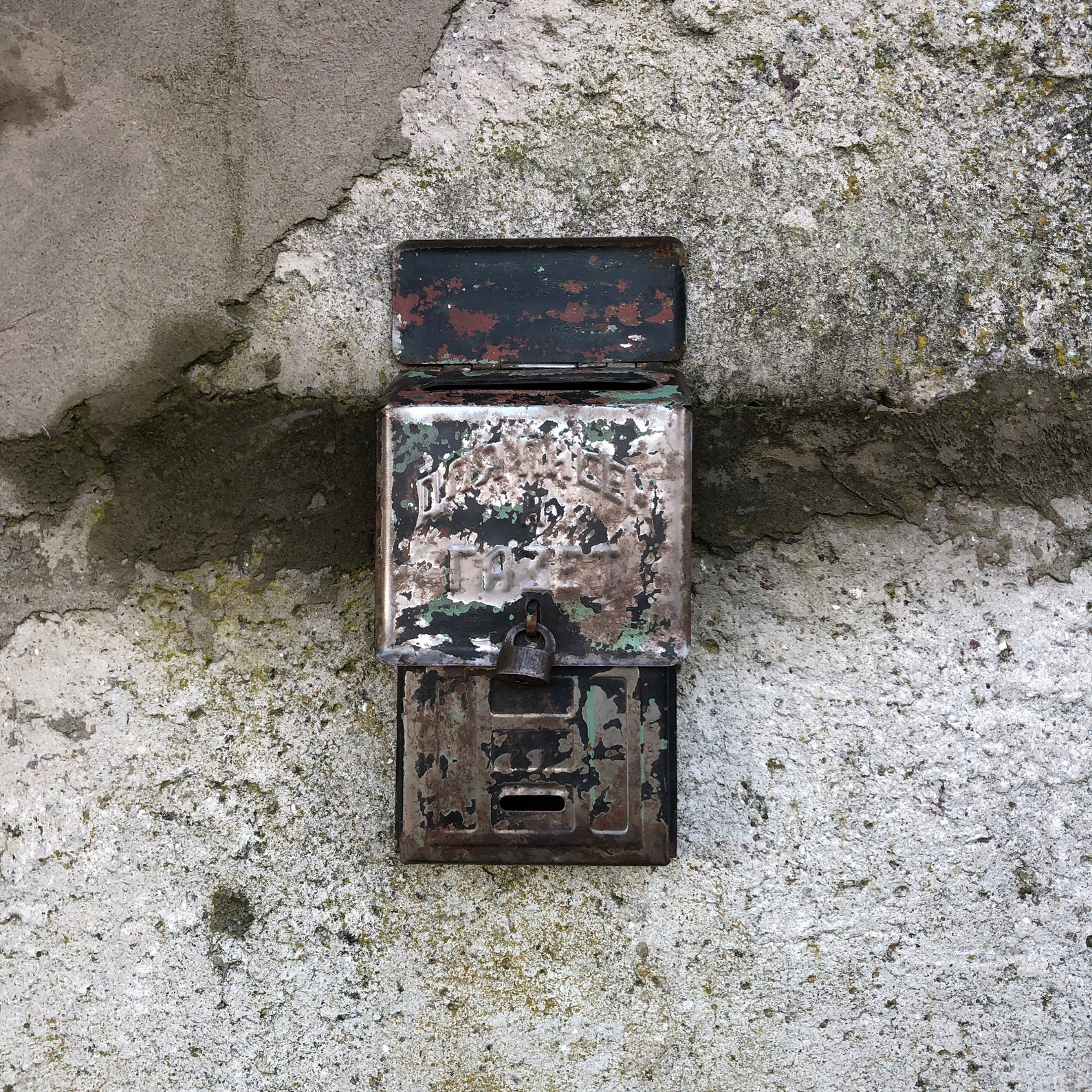 Letter Box, Vintage Wall Mounted Letter & Newspaper Box, Old Box, Metal ...