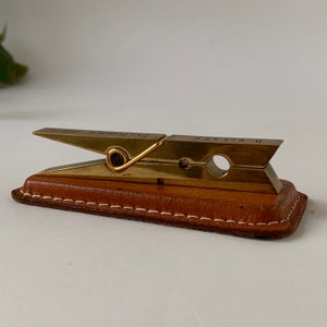Vintage Clothespin Clip, Bronze Clothespin, Paper Holder, Paperweight ...