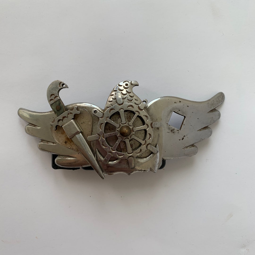 Vintage Belt Buckle, Sailor's Buckle, Handmade, Metal Buckle, Soldier ...