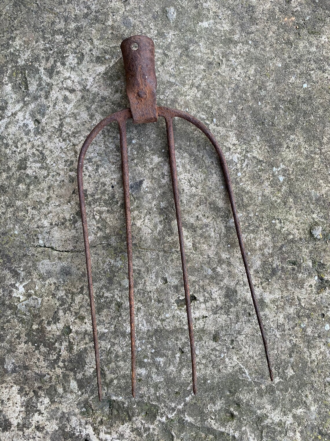 Antique Garden Pitchfork , Hand Forged, Old Garden Tools, Agricultural ...