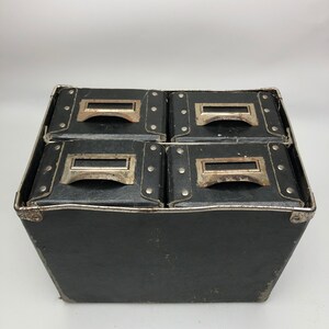 Vintage File Cabinet, Drawer, Storage Box, Slides, Cards, Cardboard Box ...