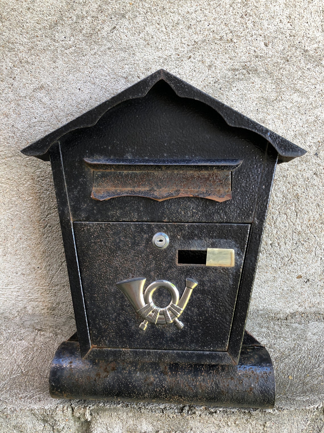 Letter Box Vintage Wall Mounted Letter & Newspaper Box Old | Etsy