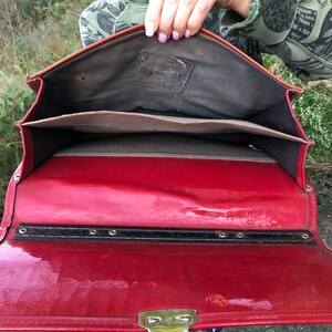 Rare USSR School Bag, Vintage School Bag, Red School Bag, Lacquer Bag ...