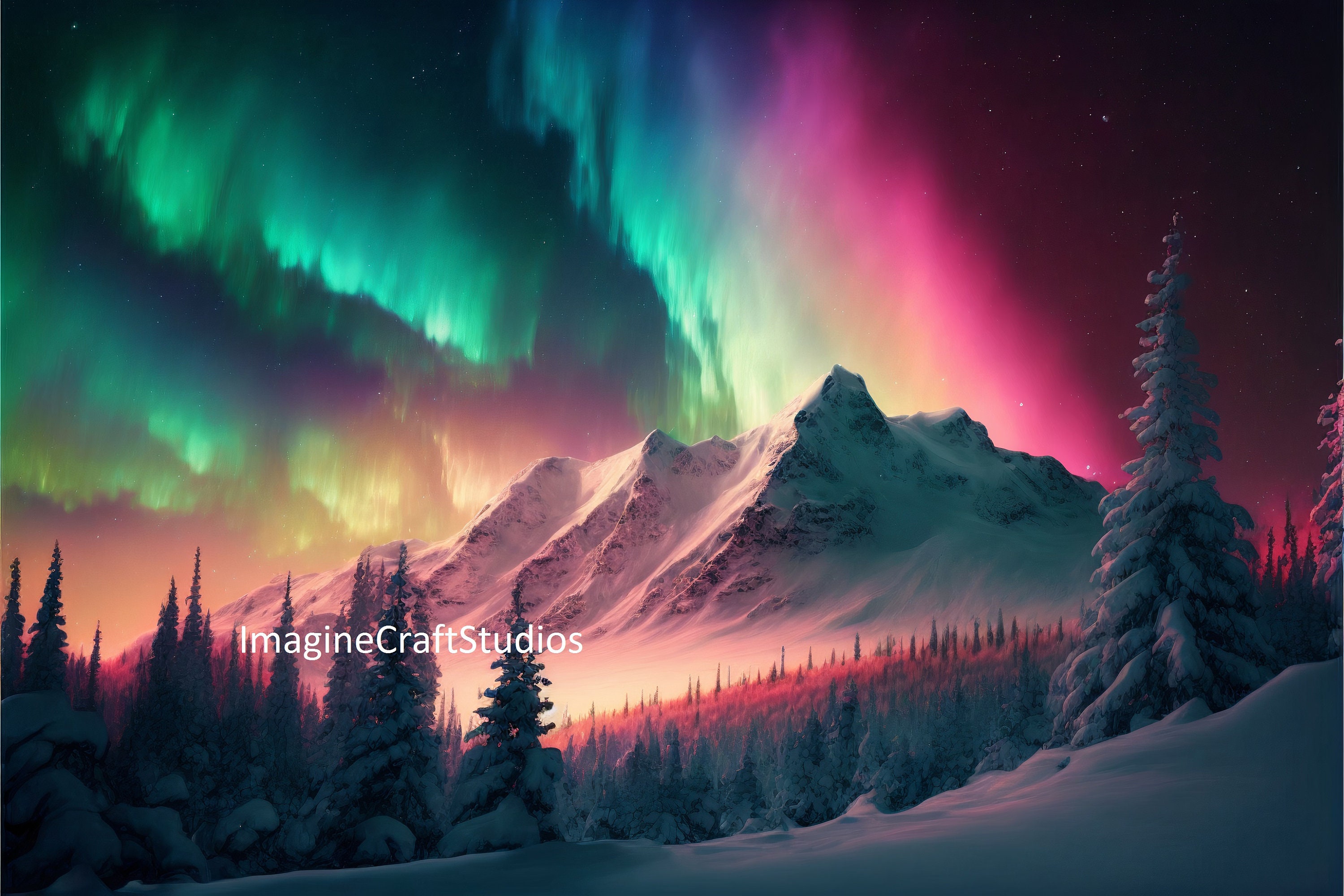 Rainbow Northern Lights Real