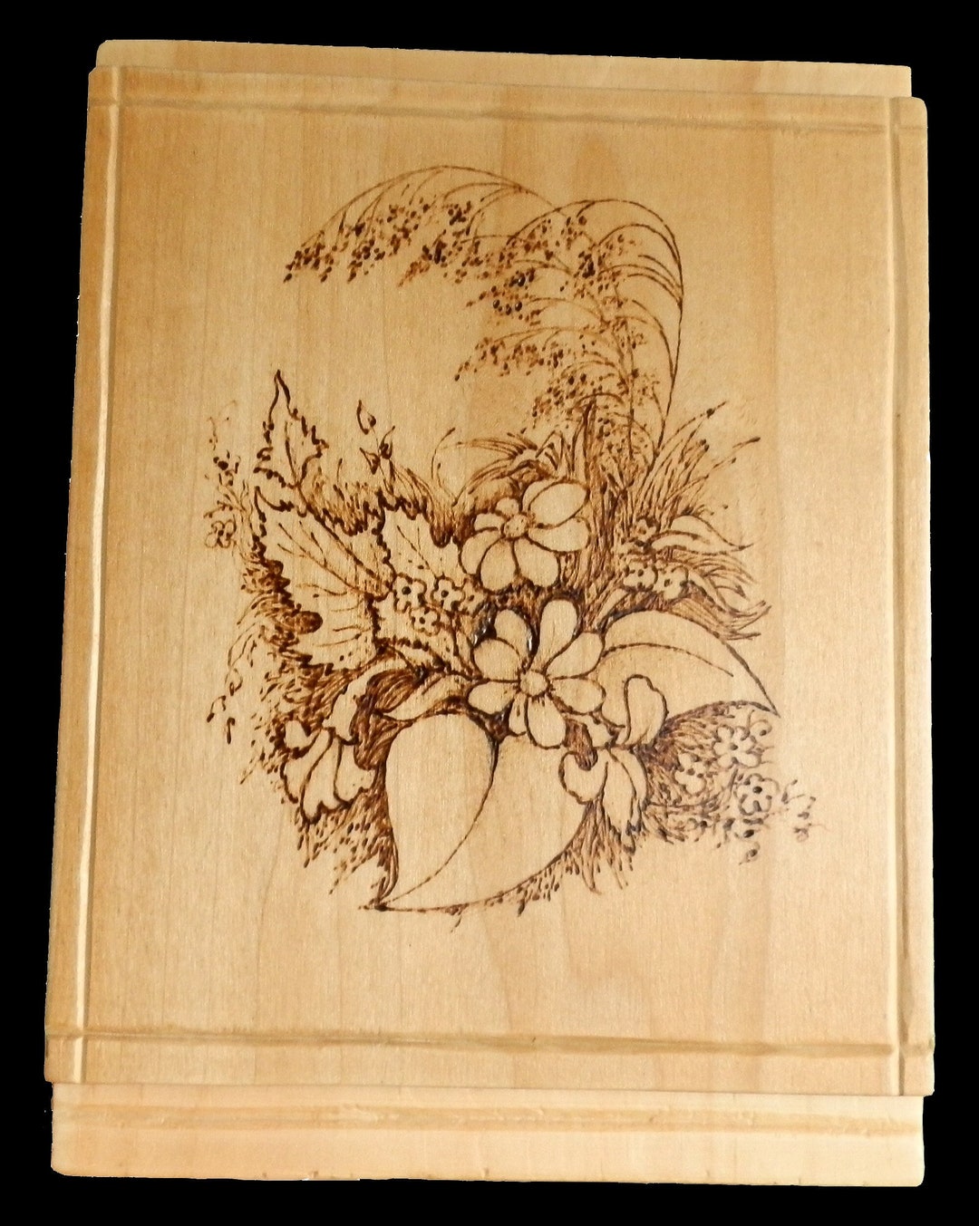 Memory of Summer. Pyrography (wood Burning) Bouquet. Gift. Flowers ...