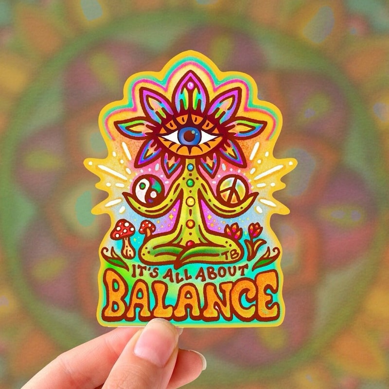 Hippie Sticker - Etsy