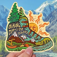 10pcs Hiking Stickers Pack, Hiking Travel Stickers, Mountain Adventure ...