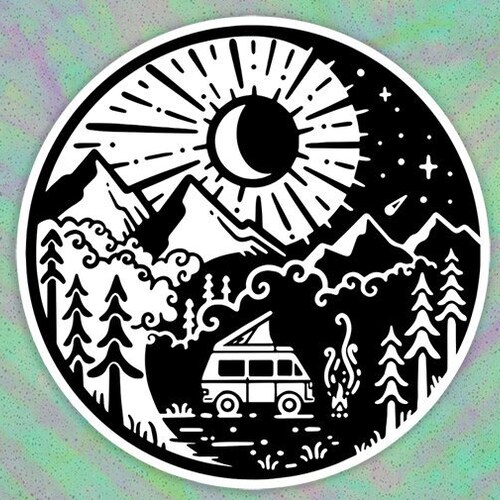 BONFIRE NIGHTS // Weatherproof Outdoor & Vanlife Sticker // - Etsy