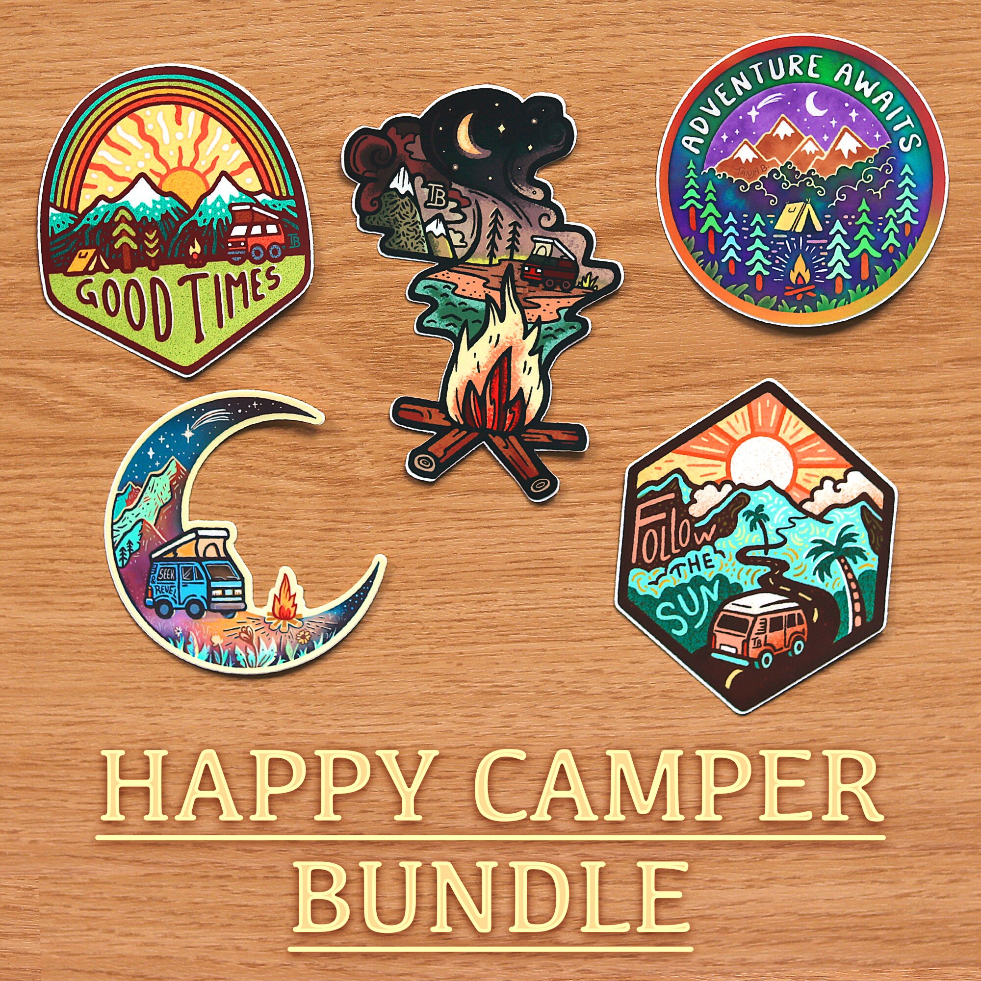 BONFIRE NIGHTS // Weatherproof Outdoor & Vanlife Sticker // - Etsy