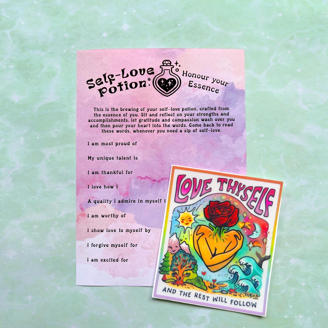 Self-love Potion // Radiant Heart Guide + Sticker // Love Guidance ...