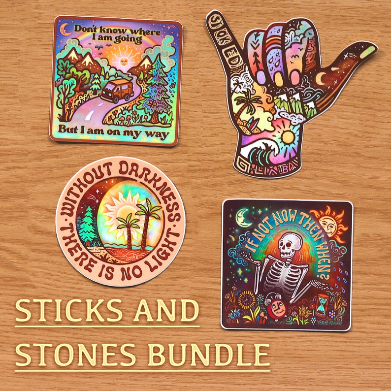 STOKED // Weatherproof Outdoor Sticker // Vinyl 4 - Etsy