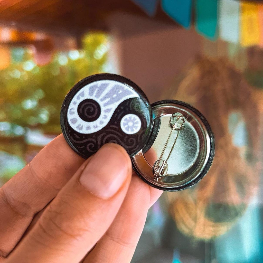 YING AND Yang Button Durable Steel Pin 1 2 Balance Yoga YING AND Yang Button Durable Steel Pin 1 2 Balance Yoga