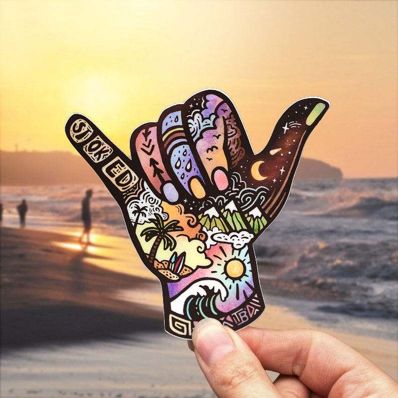 STOKED // Weatherproof Outdoor Sticker // Vinyl 4 | Etsy