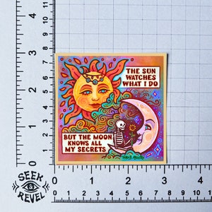 SUN, MOON and SECRETS // Weatherproof Outdoor Sticker // Vinyl 3 ...