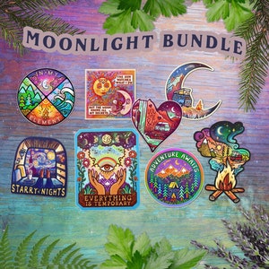 OVER THE MOON // Weatherproof Outdoor & Vanlife Sticker // Vinyl 3 ...