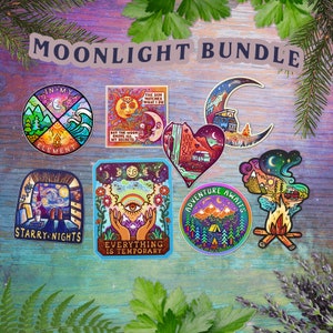 OVER THE MOON // Weatherproof Outdoor & Vanlife Sticker // - Etsy