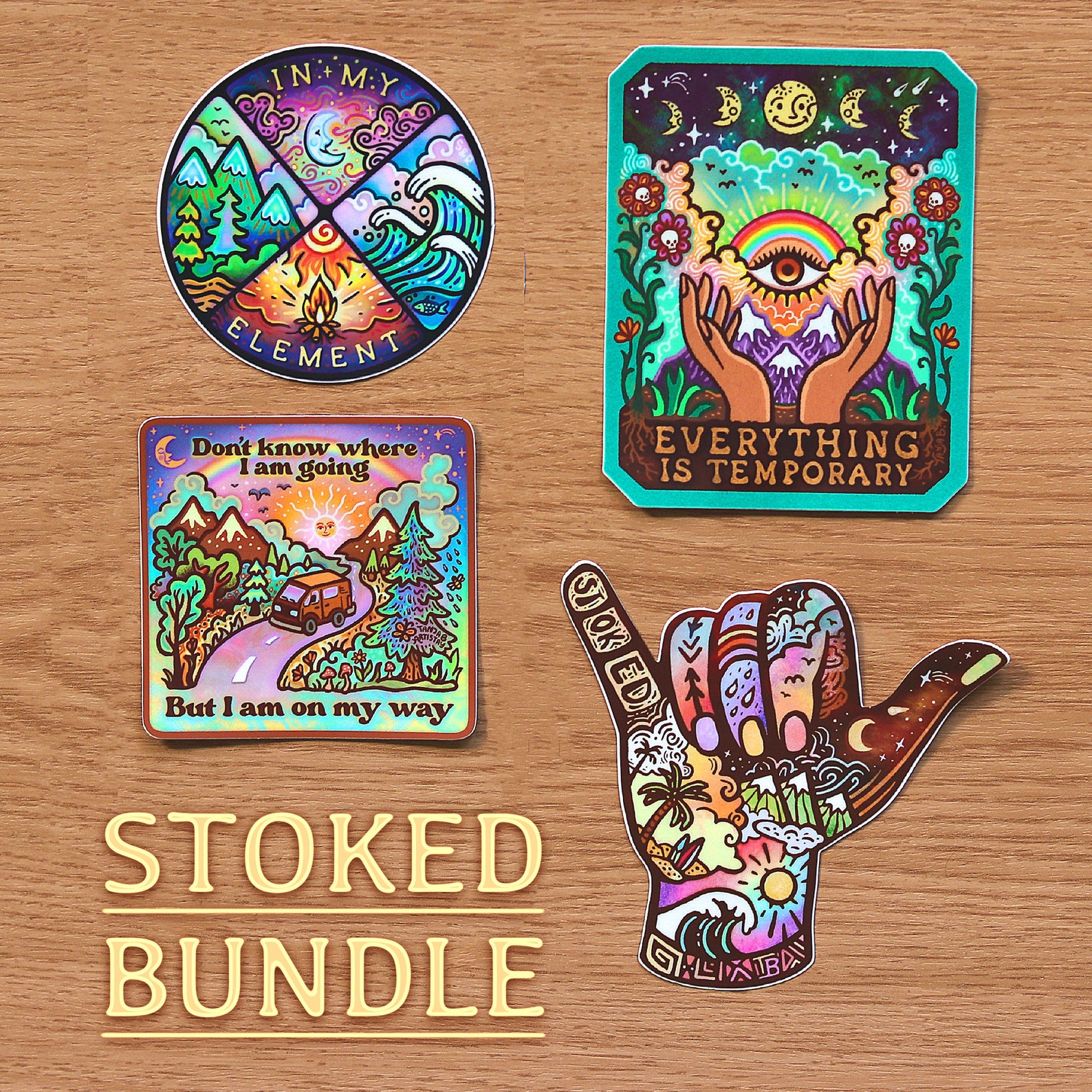 STOKED // Weatherproof Outdoor Sticker // Vinyl 4 - Etsy